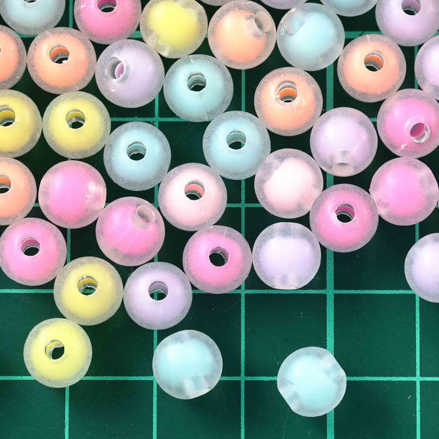 ビーズ 8mm 丸 ミックス 500個 艶消し 穴あり 手芸 アクセサリー ハンドメイド パーツ BD3021 : bd3021 : ファイ ...