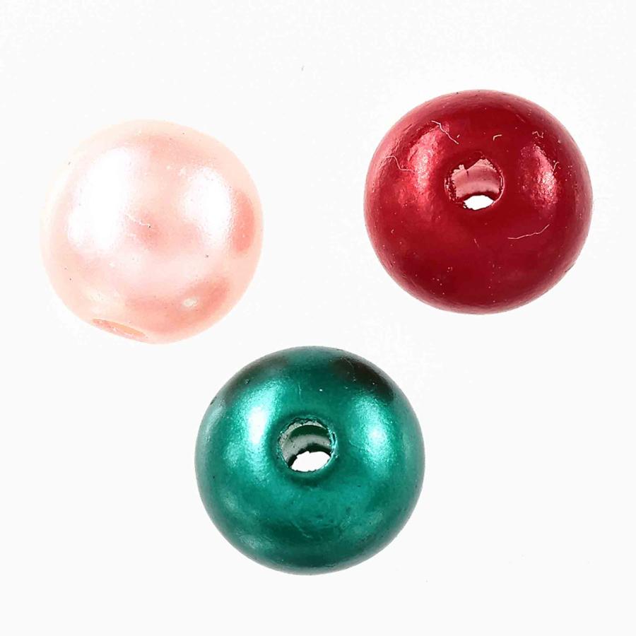 パール ビーズ 8mm 丸 500個 穴あり ミックス ハンドメイド アクセサリー パーツ BD3039 : bd3039 : ファイニエ ...