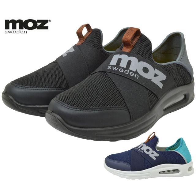 moz 【送料無料(北海道、沖縄除く)】 モズ 5221 メンズスニーカー スリッポンシューズ 2WAY かかとが踏める 踵が踏める エアソール 紳士 靴 ブラック ネイビー : シューズ ...