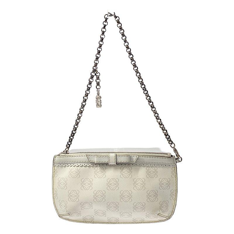 LOEWE / ロエベ | アナグラムロゴ リボン チェーンポーチ ハンドバッグ ホワイト レディース : KLD ヤフーショッピング店 - 通販 - Yahoo!ショッピング