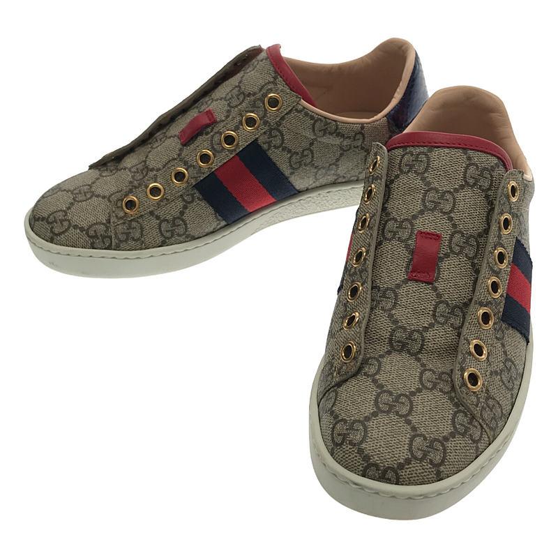 GUCCI 【美品】 / グッチ | 499410 エース GGスプリーム スニーカー 34 ベージュ レディース : KLD ヤフーショッピング店 - 通販 - Yahoo!ショッピング
