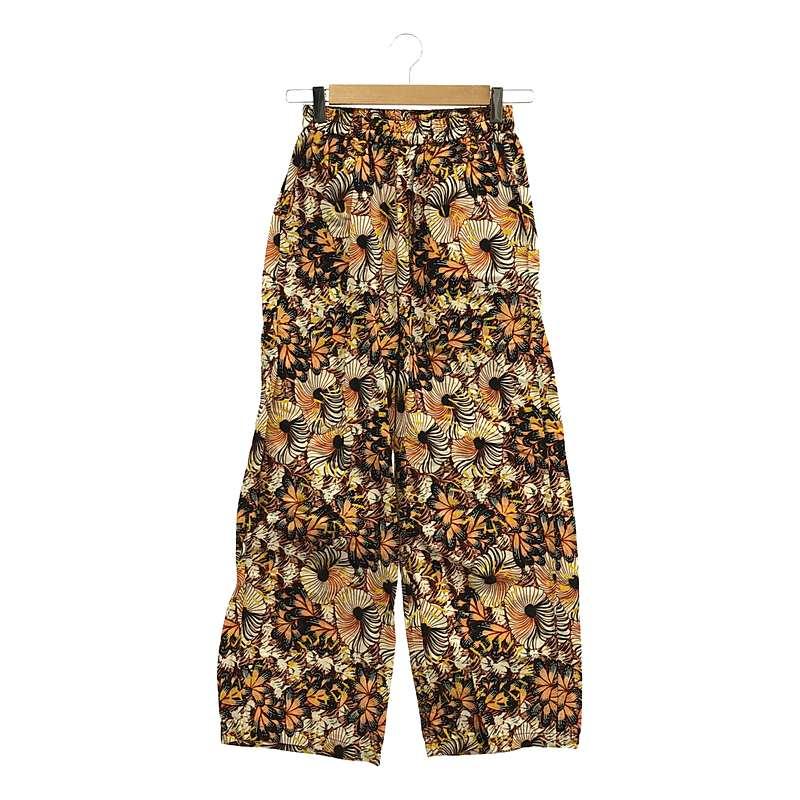 【美品】 RAHA KENYA / ラハケニア | フワラープリント 総柄 ワイド イージーパンツ | M | オレンジ | レディース ...