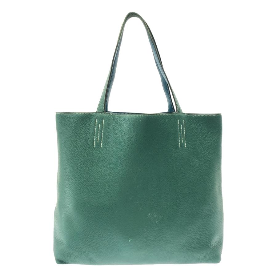 HERMES / エルメス | 062270CA トリヨンクレマンス ドゥブルセンス45 リバーシブル レザー トートバッグ Q刻印 マカライト ターコイズ レディース : KLD ヤフー ...