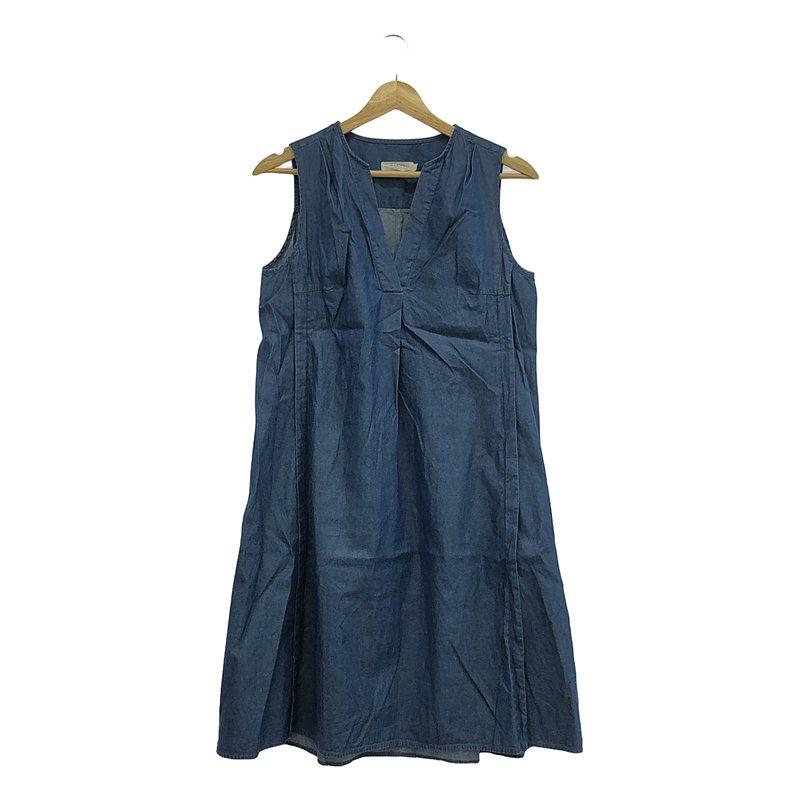 BARBA / バルバ | シャンブレー ノースリーブ ワンピース 38 インディゴブルー レディース : KLD ヤフーショッピング店 - 通販 - Yahoo!ショッピング