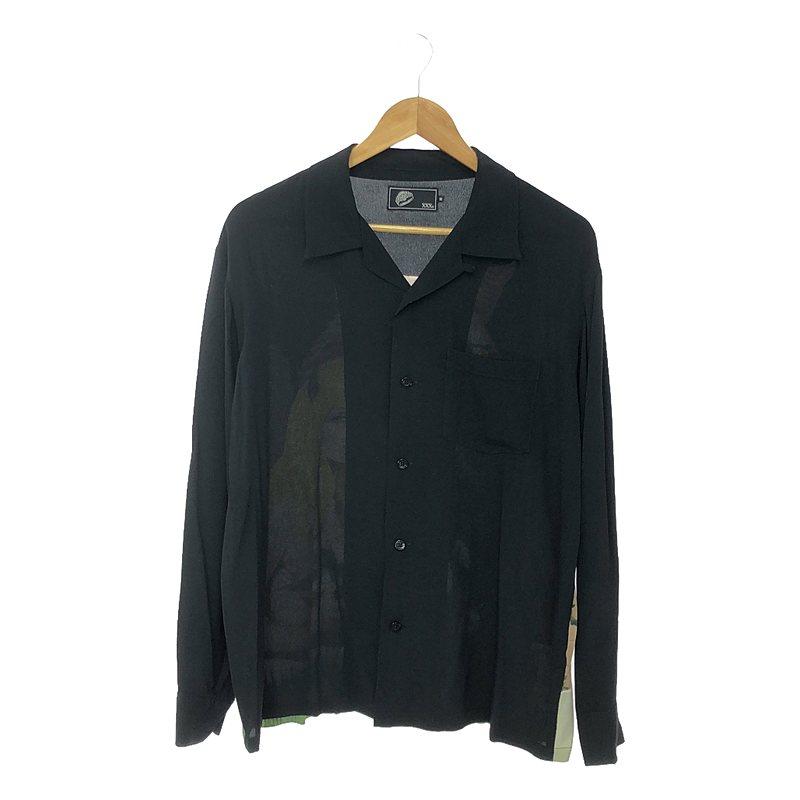 HYSTERIC GLAMOUR 【美品】 / ヒステリックグラマー | DEMONESS SWAMP オープンカラーシャツ M ブラック ...