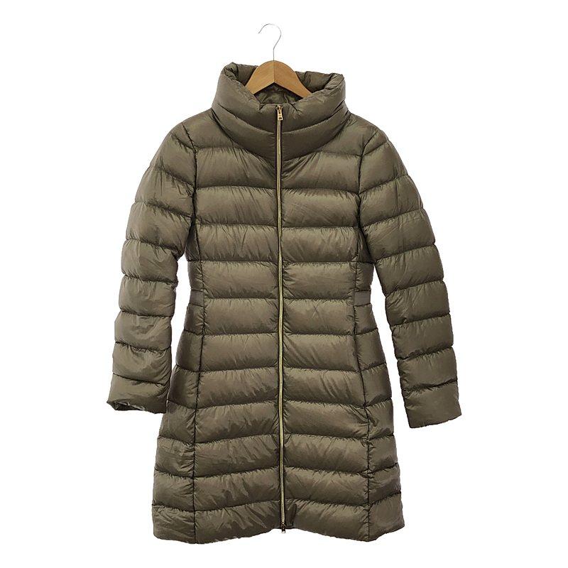 HERNO / ヘルノ | ナイロン ウエストテープ切替 ハイネック ダウンコート 42 ベージュ レディース : KLD ヤフーショッピング店 - 通販 - Yahoo!ショッピング