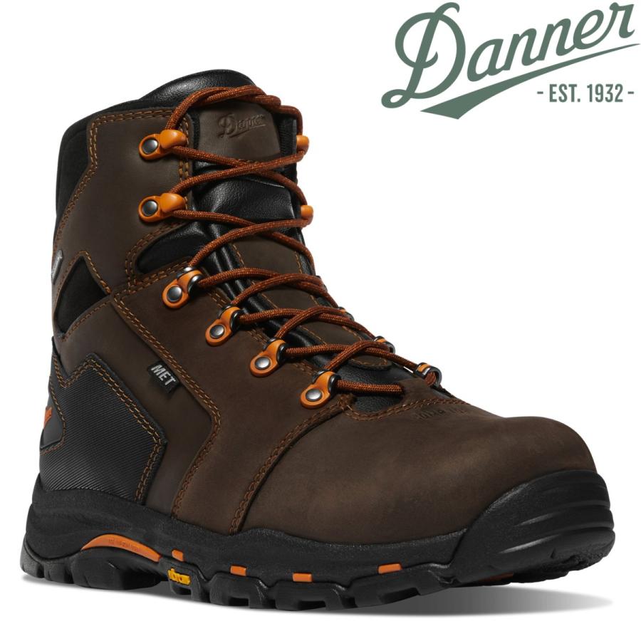 Danner（ダナー） ダナーワークブーツ DANNER Vicious 6 ブラウン オレンジ MET NMT 13880 : KM ...