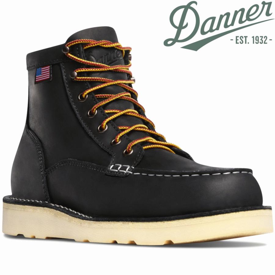 Danner（ダナー） ブーツ メンズ DANNER Bull Run Moc Toe 6 Black ブルラン 15568 : KM ...
