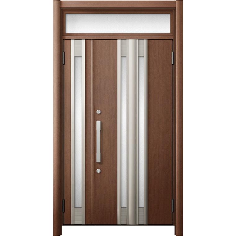 LIXIL LIXIL リシェント リフォーム玄関ドア 断熱仕様（k4）G77型 親子ランマ付き 木目調 標準工事込み : リフォームのマルワ - 通販 - Yahoo!ショッピング