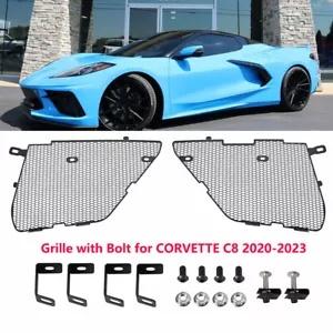 コルベット C8 Z01 フロントラジエーターグリルガードインサートアルミ 2020-2024 に適合 For Corvette Front ...