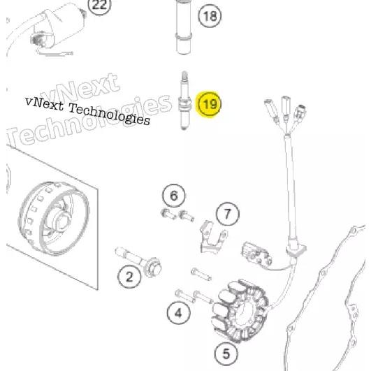 新しい OEM KTM スパーク プラグ NGK LMAR9AI-10 - 77839093000 New Spark Plug : コア ...