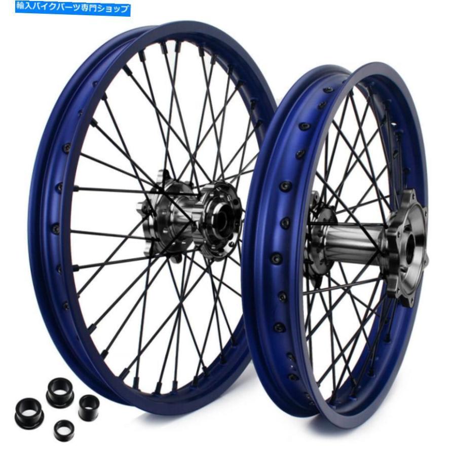 ホイール ヤマハYZ250F YZ450F 2009 10 11 12 13用青いリム21 "19"前輪輪 Blue Rims 21" 19 ...