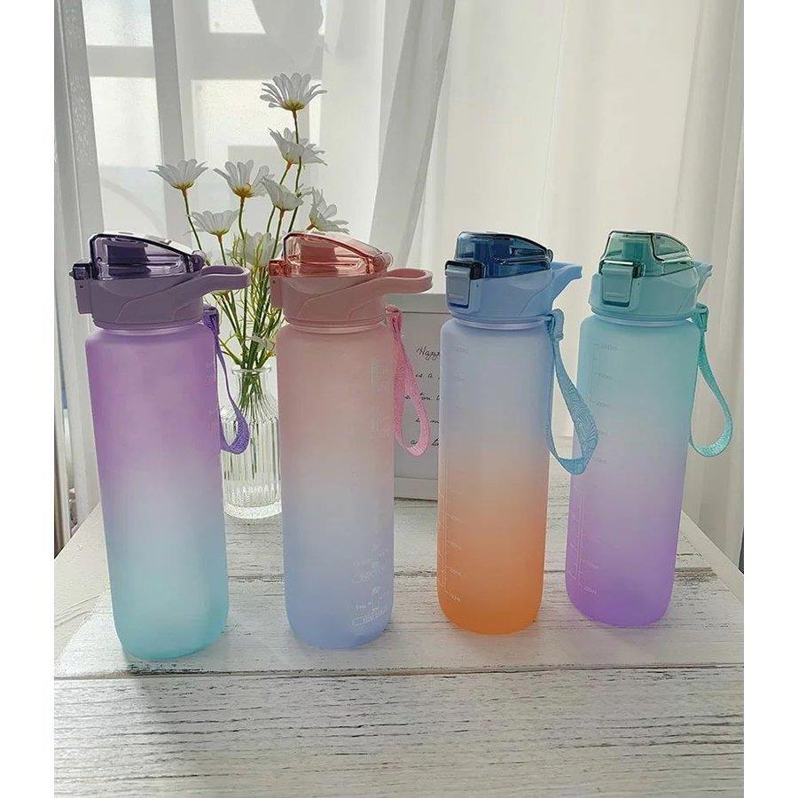 1000ml タイムマーカー付き ウォーターボトル おしゃれ 大容量 水筒 軽量 ストロー付き かわいい 目盛り 1リットル スポーツボトル 直飲み ストロー水筒 2000ml : 小林ストア ...
