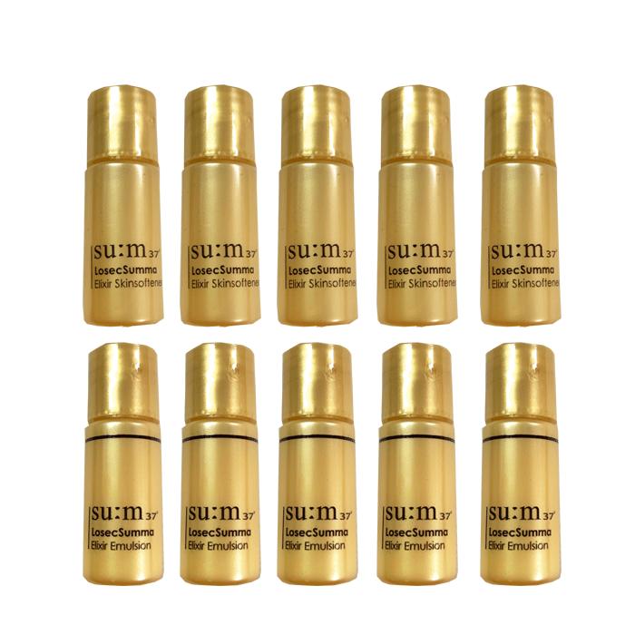 su:m37°(スム37°) losecsumma ロシク スムマ elixir skinsoftener エリクサースキンソフナー emulsion エリクサーエマルジョン 5ml×各5本 ...