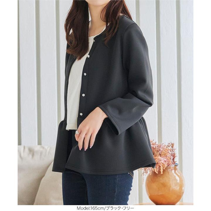 KOBE LETTUCE トップス カーディガン ペプラムトップス 50代 40代 30代 レディース 2way オフィス きれいめ 長袖 C6827 : 神戸レタスKOBELETTUCE ...