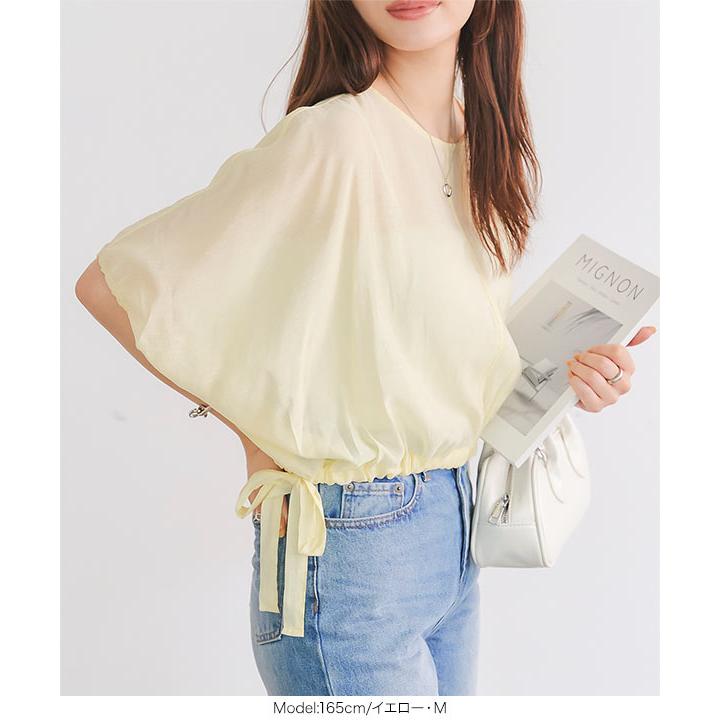 KOBE LETTUCE シアートップス レディース ブラウス ショート丈 KOBE LETTUCE シアートップス レディース ブラウス ショート丈