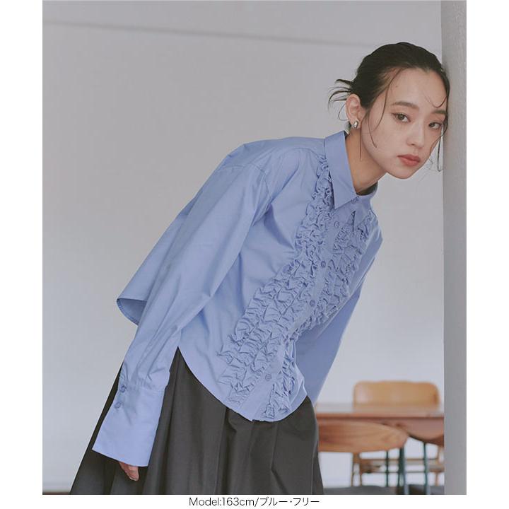 シャツ レディース ブラウス ショート丈 ギャザー フリル 40代 30代 50代 トップス C7426 : c7426 : 神戸レタスKOBELETTUCE - 通販 - Yahoo!ショッピング