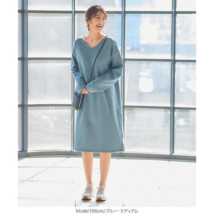 KOBE LETTUCE ワンピース スウェット レディース USAコットン ロング ミディアム 長袖 スリット 選べる2丈 E2703 : 神戸レタスKOBELETTUCE - 通販 ...