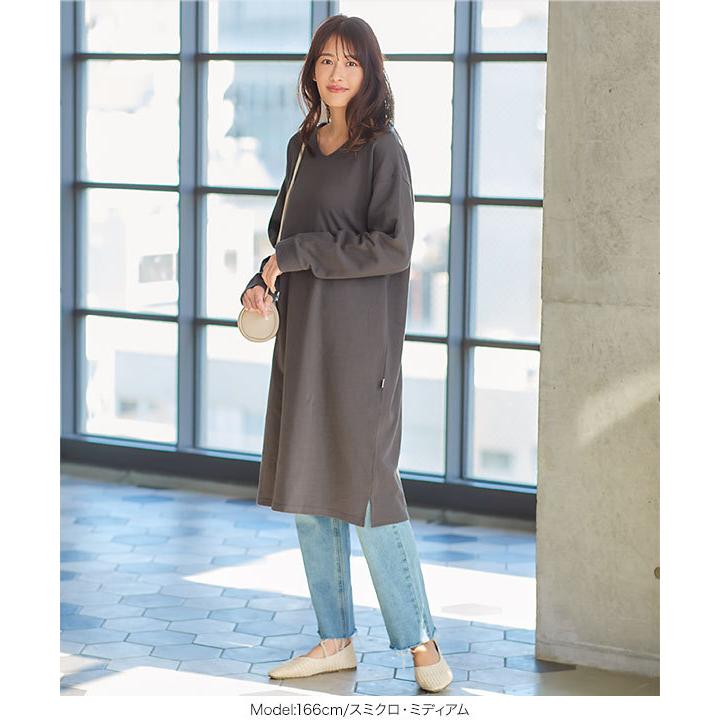 KOBE LETTUCE ワンピース スウェット レディース USAコットン ロング ミディアム 長袖 スリット 選べる2丈 E2703 : 神戸レタスKOBELETTUCE - 通販 ...