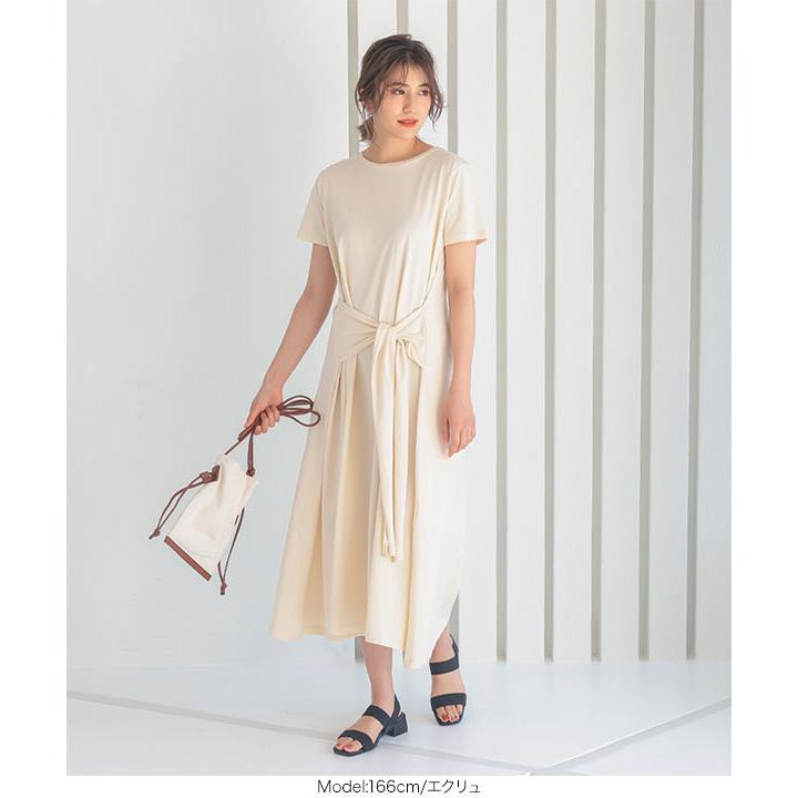 KOBE LETTUCE ワンピース 半袖 ロング丈 リラックス 夏 綿100 KOBE LETTUCE ワンピース 半袖 ロング丈 リラックス 夏 綿100