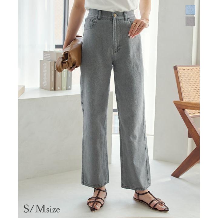 KOBE LETTUCE デニムパンツ レディース ボトムス ストレート フロントジップ ロング 大人 カジュアル デイリー M3229 : 神戸レタスKOBELETTUCE - 通販 ...