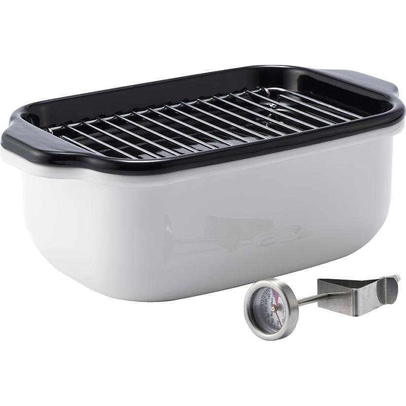 富士ホーロー 角型天ぷら鍋 TP-20K.W : こぶたハウス - 通販 - Yahoo!ショッピング