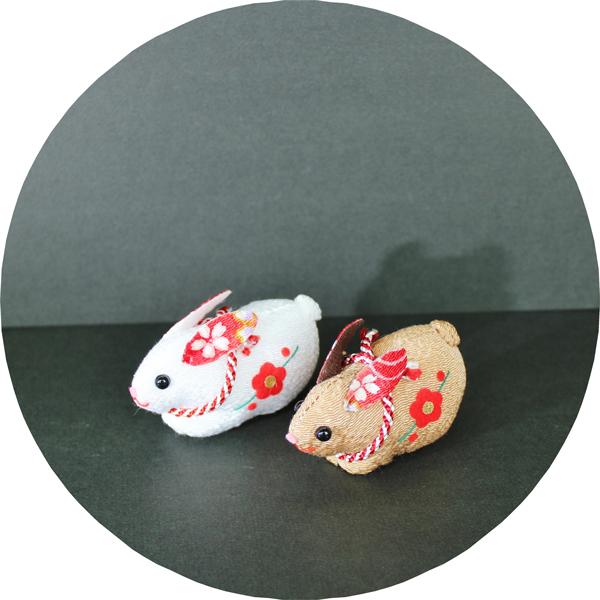 ちりめん干支 卯 Sサイズ CHIRIMEN RABBIT 2023年 【お色をお選び下さい。】干支置物 ウサギ ぬいぐるみ 12支集める ...