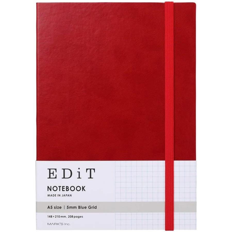 マークス 方眼ノート A5正寸 EDiT エディット オリエンタルレッド 赤 ビジネスノート ビジネス 仕事女性用 男性用 EDI-NB05-RE : こども雑貨 こだま - 通販 ...