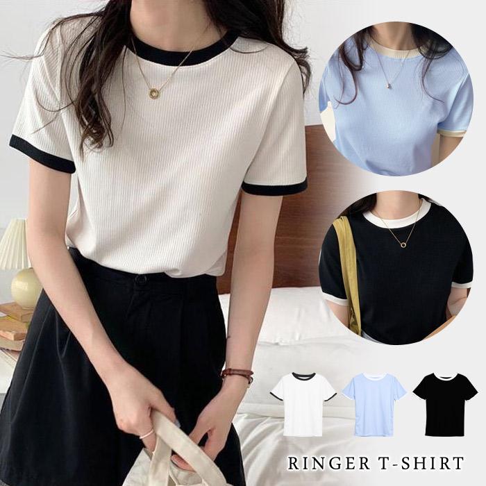 KOEISTORE tシャツ レディース 春 夏 春夏 黒 白 半袖 無地 KOEISTORE tシャツ レディース 春 夏 春夏 黒 白 半袖 無地