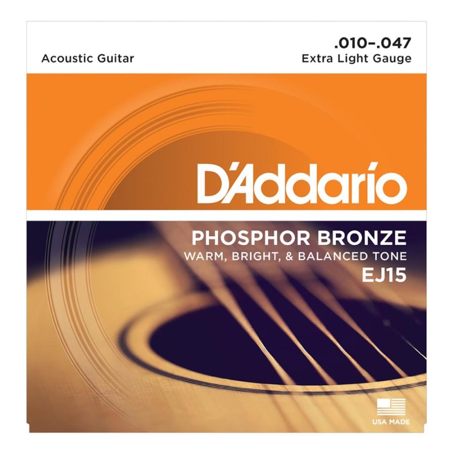 D'Addario（ダダリオ） D'addario EJ15 フォスパーブロンズ Phosphor Bronze アコースティック弦 ...