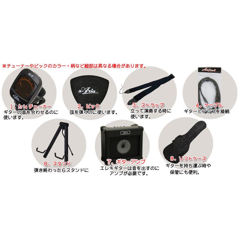 Aria Proll エレキギター 初心者セット ProII MAC-STD エレキ Aria Proll エレキギター 初心者セット ProII MAC-STD エレキ