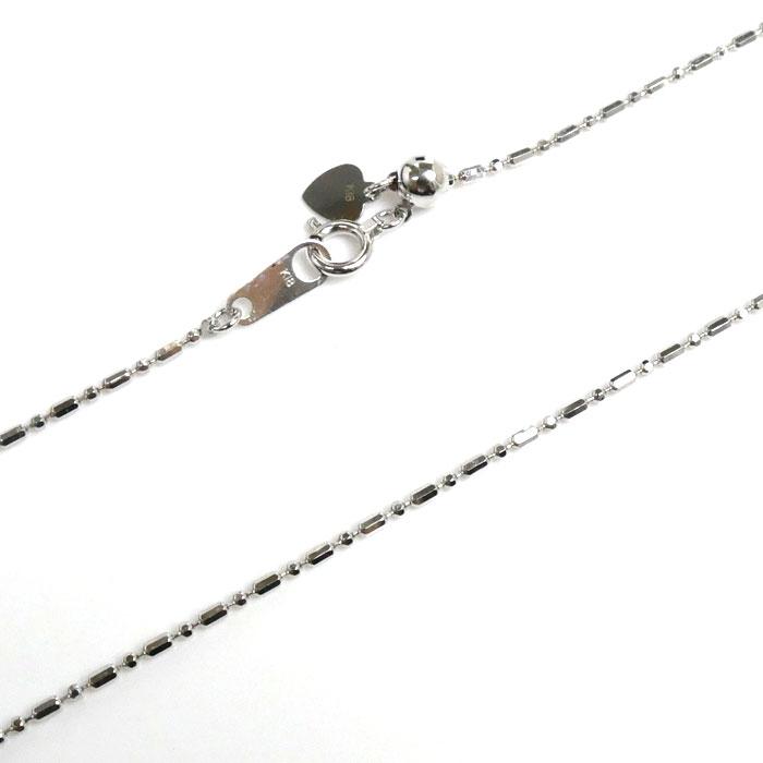 K18WG ホワイトゴールド デザイン ネックレス 3.1g 〜45cm フリーチェーン レディース 中古 : 古恵良販売 - 通販 - Yahoo!ショッピング