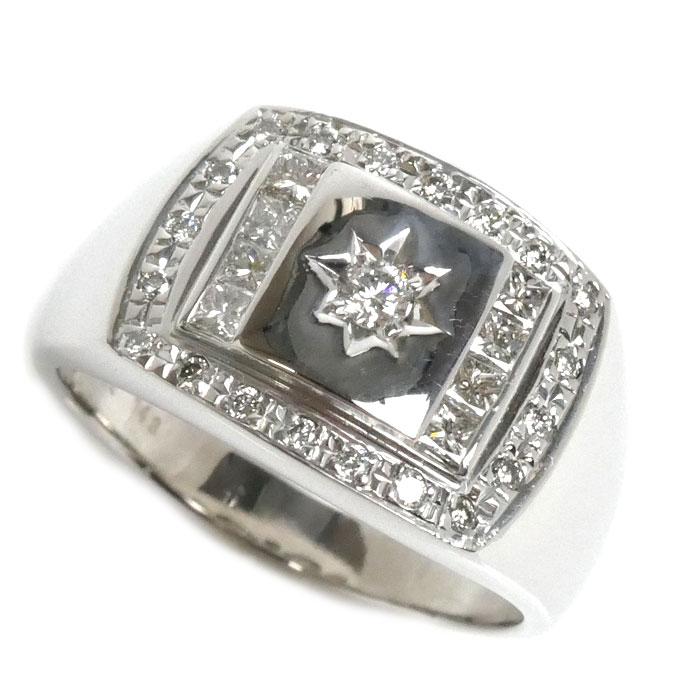 K18WG ホワイトゴールド ダイヤ リング・指輪 ダイヤモンド0.10ct/0.22ct/0.48ct 22.5号 11.7g メンズ 中古 美品 : 古恵良販売 - 通販 - Yahoo ...