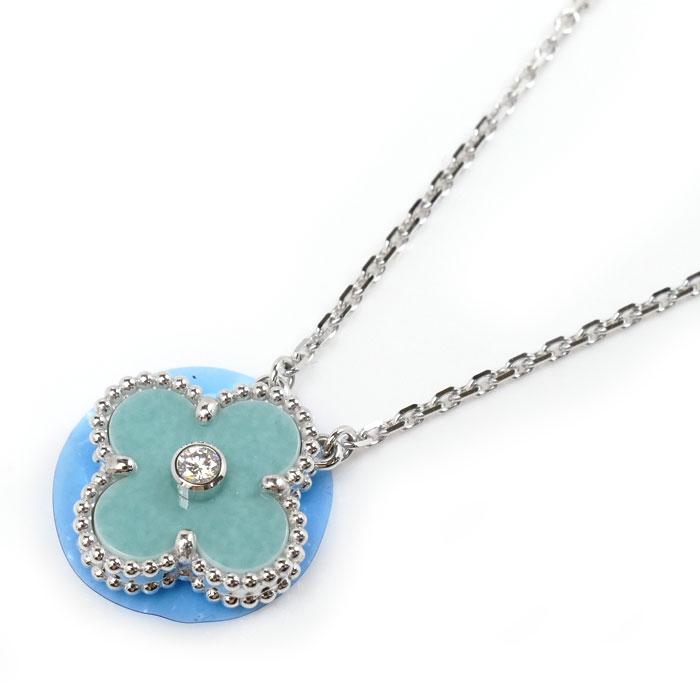 Van Cleef & Arpels ヴァンクリーフ＆アーペル K18WG ヴィンテージアルハンブラ ネックレス VCARP9RU00 7 ...