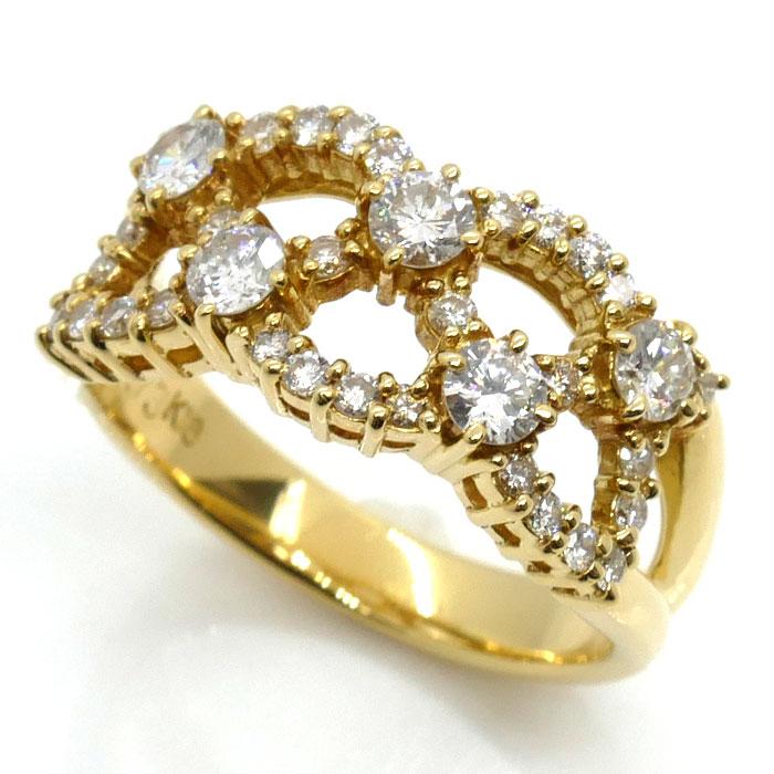 K18YG イエローゴールド リング・指輪 ダイヤモンド0.73ct 11号 5.3g レディース 中古 美品 : 古恵良販売 - 通販 - Yahoo!ショッピング