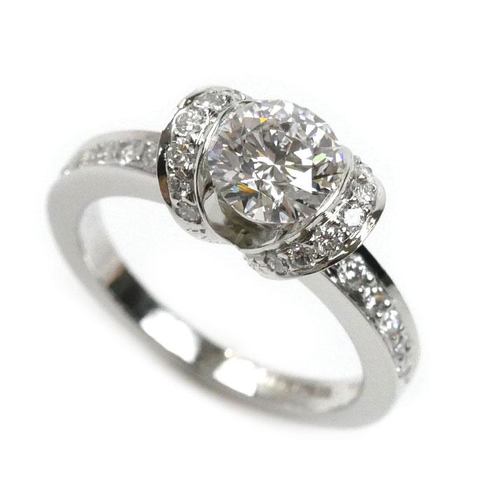 TIFFANY&Co. ティファニー Pt950プラチナ リボン ダイヤ リング・指輪 ダイヤモンド0.79ct 9号 5.5g レディース 中古 美品 : 古恵良販売 - 通販 ...