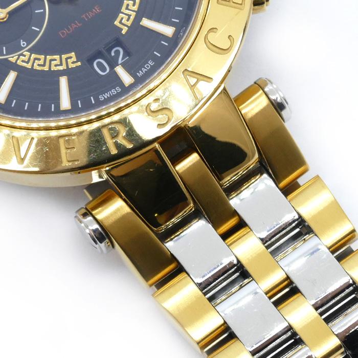 VERSACE ヴェルサーチ Vレース デュアルタイム 腕時計 電池式 VEBV00519 メンズ 中古 :mb24-0225-2:古恵良販売 ...