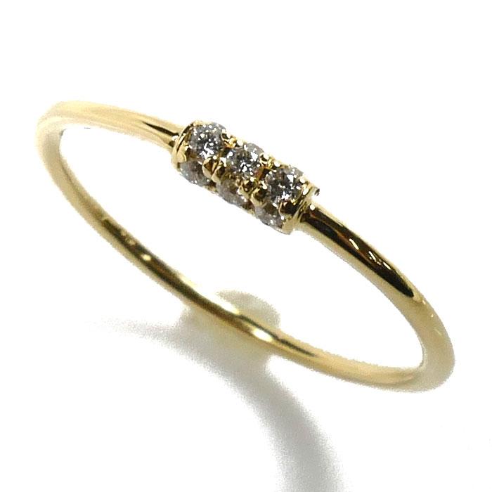 AHKAH アーカー K18YG ホワイトナイトファイン リング・指輪 VC0934010200 ダイヤモンド0.05ct 5号 0.7g ピンキー レディース 中古 美品 : 古恵良販売 ...