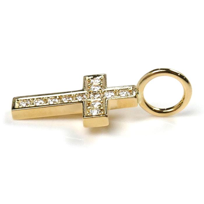 SJX K18YG イエローゴールド クロス ダイヤ ペンダントトップ ダイヤモンド0.12ct 1.3g レディース 中古 美品 : sb24-1206-31 : 古恵良販売 - 通販 ...