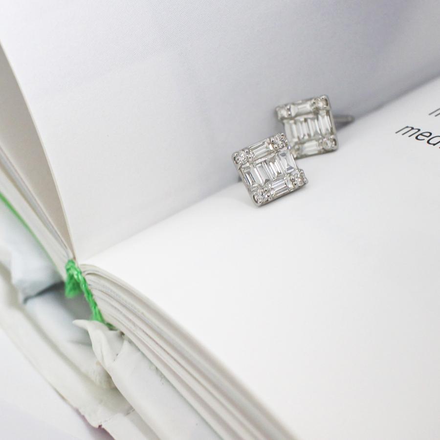 ピアス レディース プラチナ ダイヤモンド pt900 0.4ct バケット ピアス レディース プラチナ ダイヤモンド pt900 0.4ct バケット