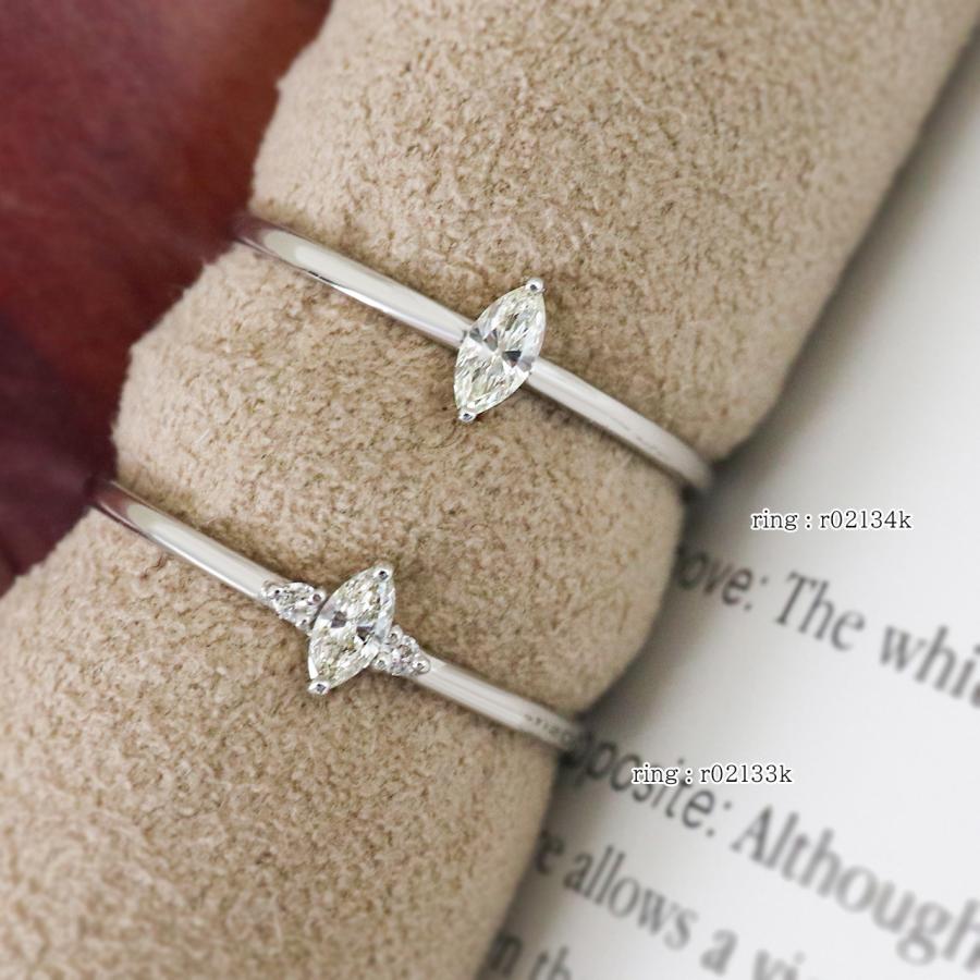 リング レディース ダイヤモンド プラチナ pt900 マーキス 0.1ctup シンプル スリーストーン 3石 華奢 極細 指輪 人気 レイヤード 日本製 :r02133p:koff ...