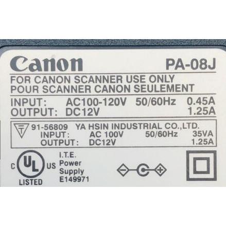 【中古】Canon ITE 純正/OEM PA-08J 電源アダプター スキャナー ブラック : コガPCストア - 通販 - Yahoo ...
