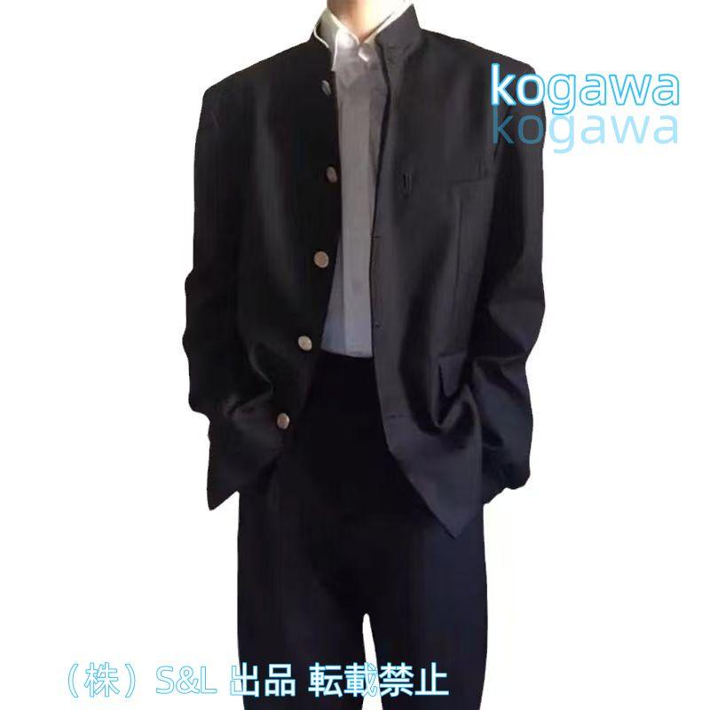 上下セット学生服黒ウール50%ポリエステル50%￥/ラウンド襟詰襟A体