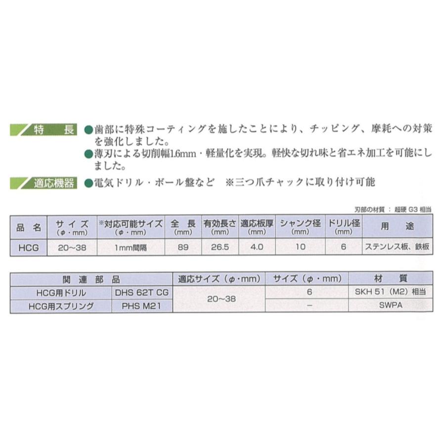 【定形外不可】NCC 超硬ホールソー HCG30 φ30 30mm ステンレス用 鉄板 : 工具のひょうたん - 通販 - Yahoo!ショッピング