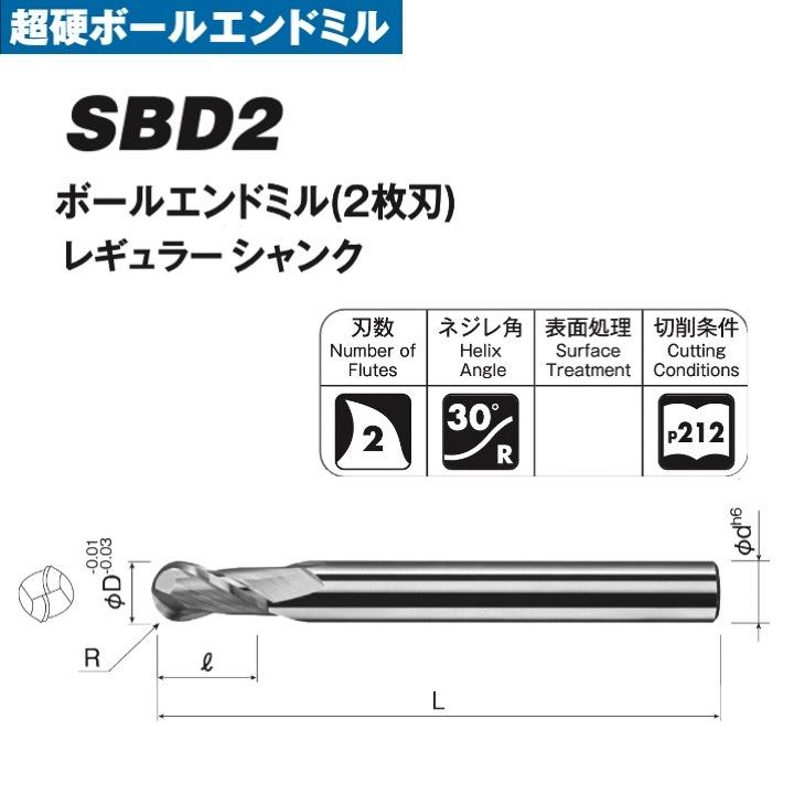 【定形外可】 岡崎精工 SBD2 R5.0x10 ボールエンドミル 2枚刃・ノンコート SBD2100 : 工具のひょうたん - 通販 - Yahoo!ショッピング