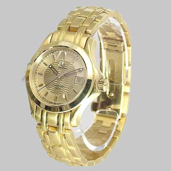 SEAMASTER 《Bargain》オメガ シーマスター 120 レディース 2581.11 18金イエローゴールド K18YG クォーツ 約106.4g OMEGA Ω : ジュエリー ...