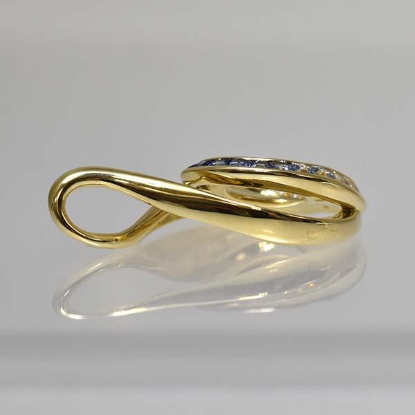 ジュネ サファイア 0.67ct ダイヤモンド 0.19ct 18金イエローゴールド YG750 K18YG ペンダント jeunet : ジュエリーサロン コイノール - 通販 ...