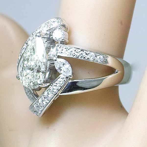 ペアシェイプダイヤモンド 1.739ct M-SI1 ダイヤモンド 0.58ct プラチナ PT900 リング 10号 : ジュエリーサロン コイノール - 通販 - Yahoo!ショッピング