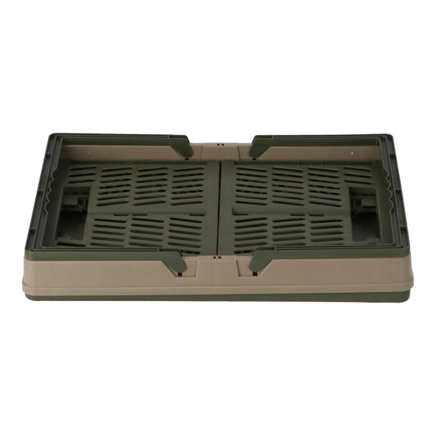 コーナン オリジナル LIFELEX 取っ手付き折りたたみコンテナ カーキ/ベージュ KO14−9240 使用時（約）：幅312×奥行443×高さ254（mm） : コーナンeショップ ...