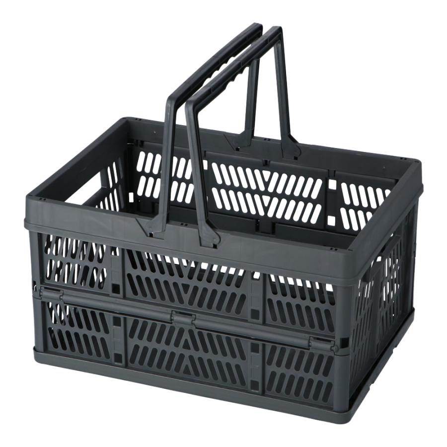 コーナン オリジナル LIFELEX 取っ手付き折りたたみコンテナ グレー KO14−9257 使用時（約）：幅312×奥行443×高さ254（mm） : コーナンeショップ Yahoo ...